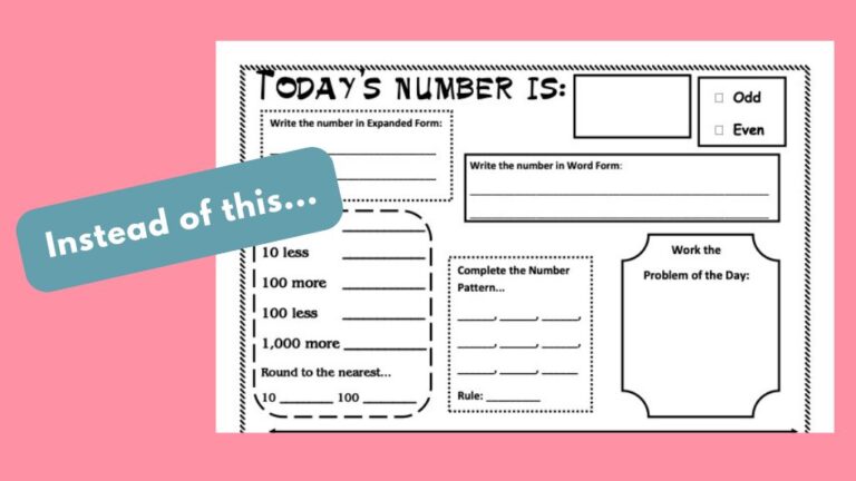 "Number of the Day" Math Routine: A Fresh Take on a Classic Math ...