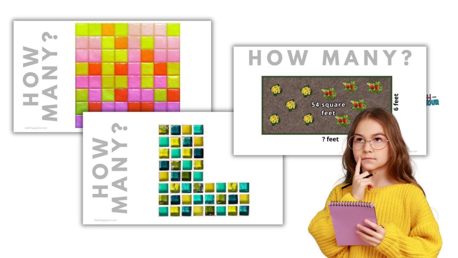 Area Activities: Math Talks & Thinking Tasks That Work - mathhappyhour.com